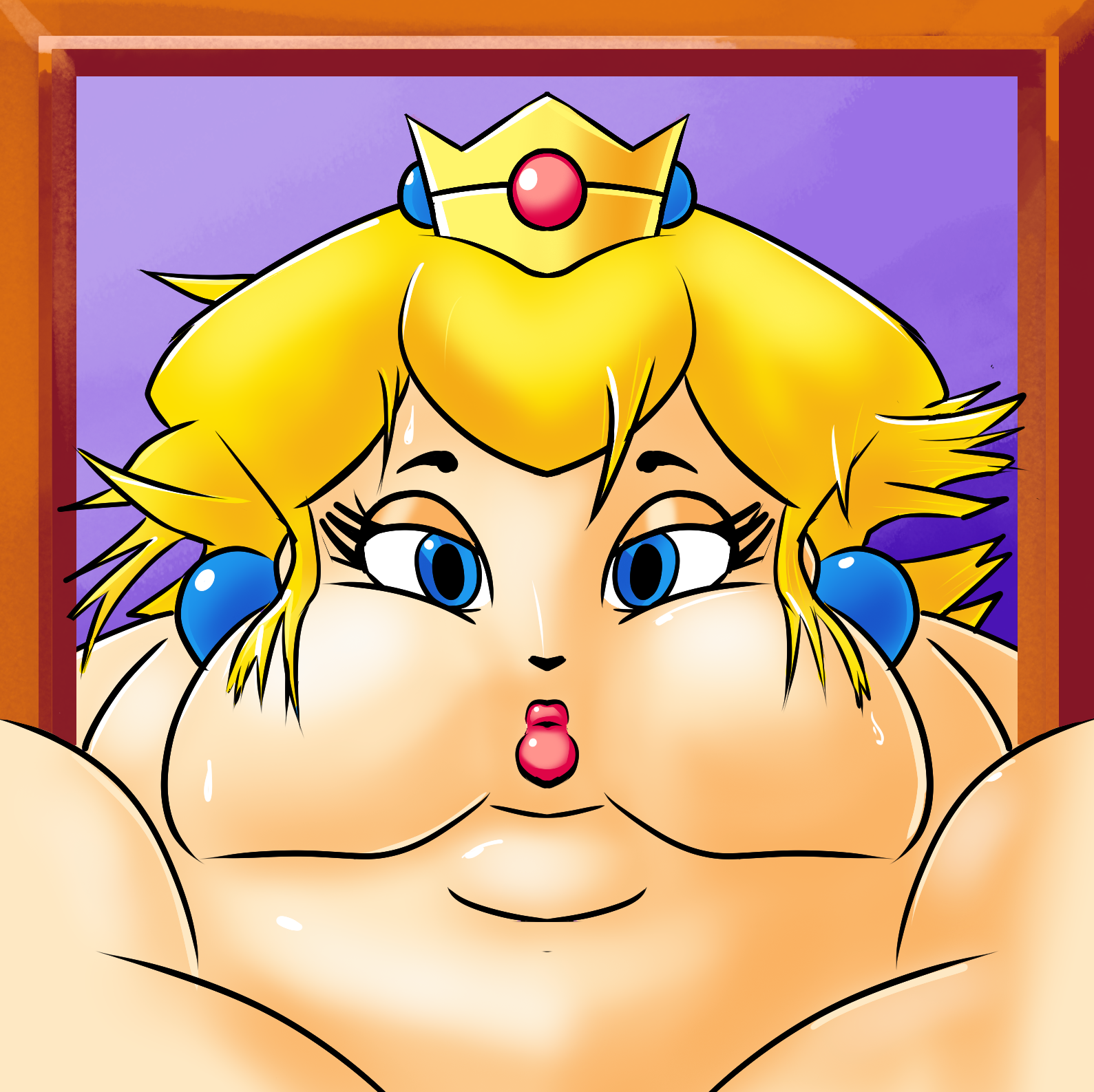 Curveybooru: 1girl artist request blob blob face blonde hair blue eyes ...